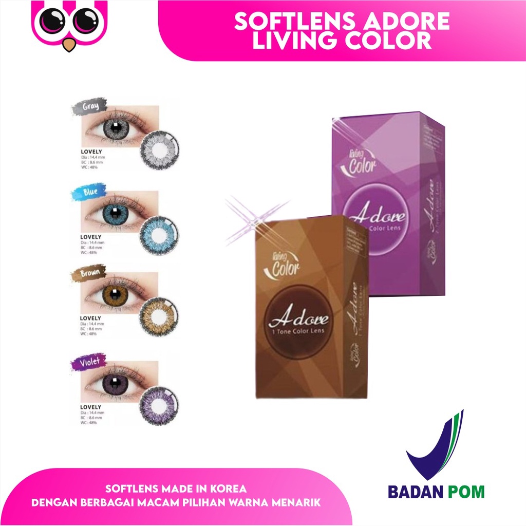 Jual SOFTLENS ADORE LIVING COLOR | Shopee Indonesia
