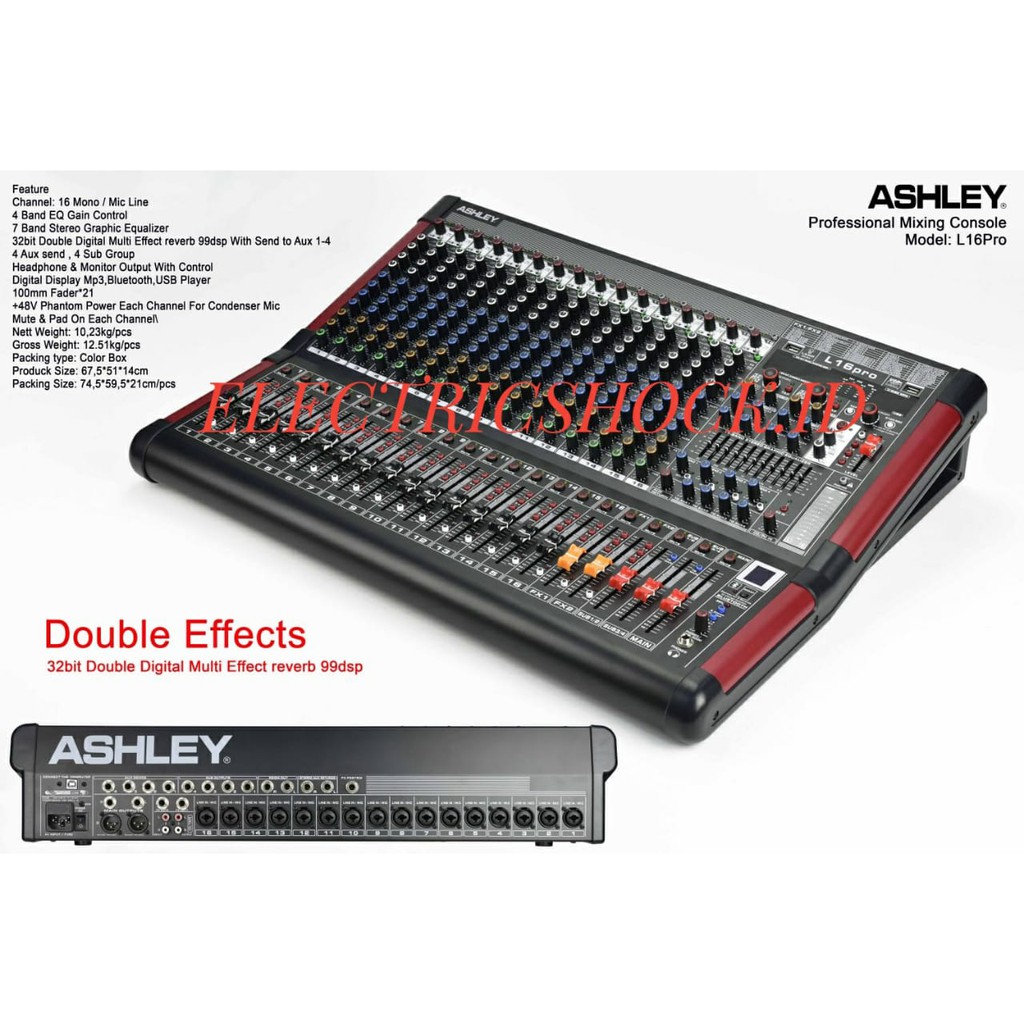 Jual NEW MIXER ASHLEY L 16PRO / L16 PRO / L16PRO 16channel (Original ...
