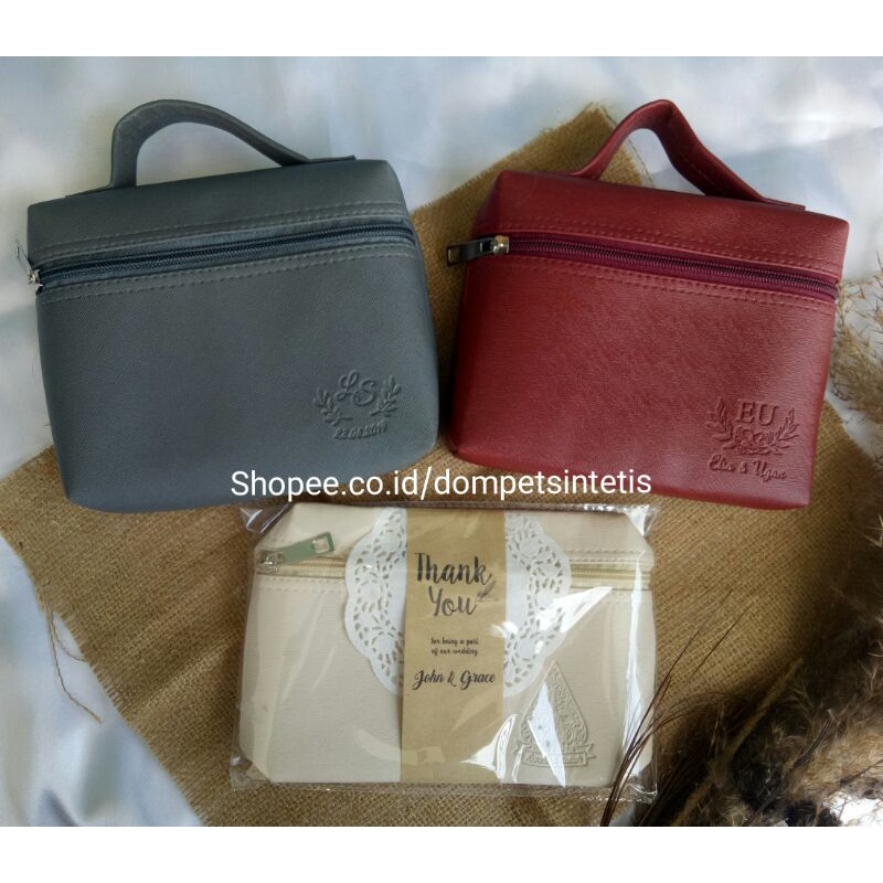 Jual Souvenir Pouch Handbag Berkualitas Custom Embos Unik Pesta ...