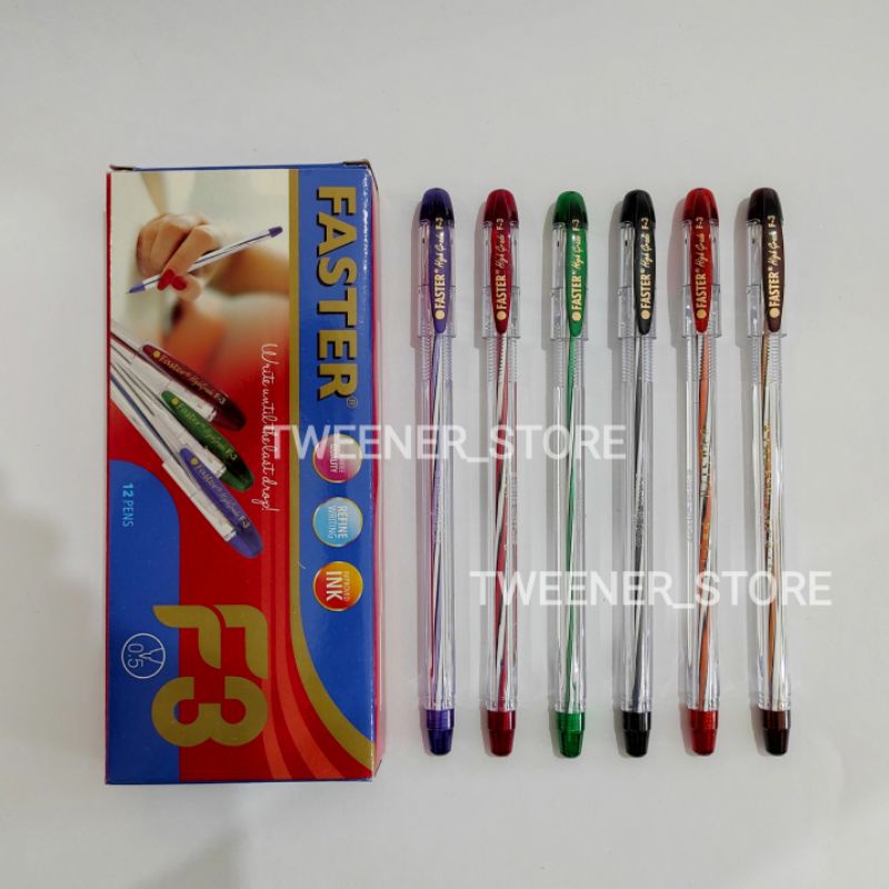Jual Faster Ballpoint F3 0.5mm | Bolpen Pulpen Pen | Shopee Indonesia