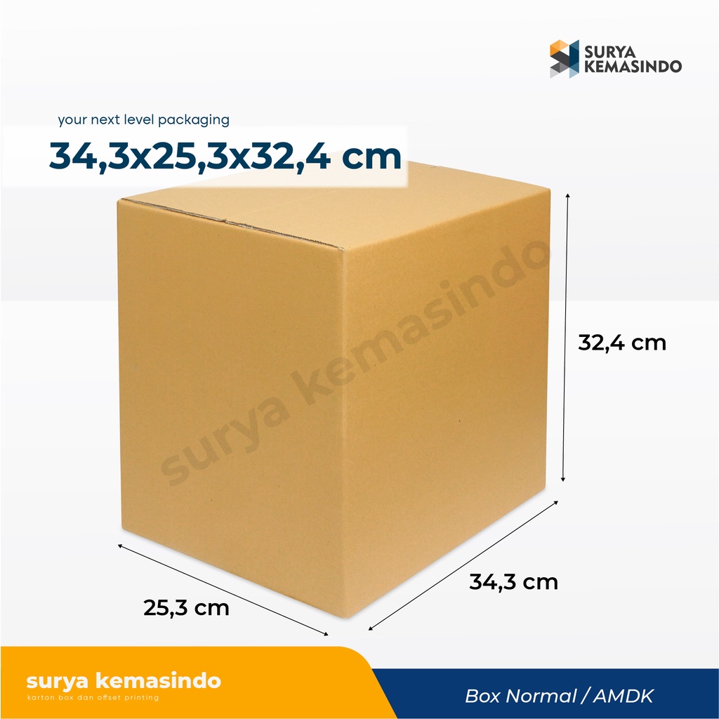 Jual Box 34.3x25.3x32.4 cm (12x1500 ml) Karton/kardus/paking/Kemasan ...