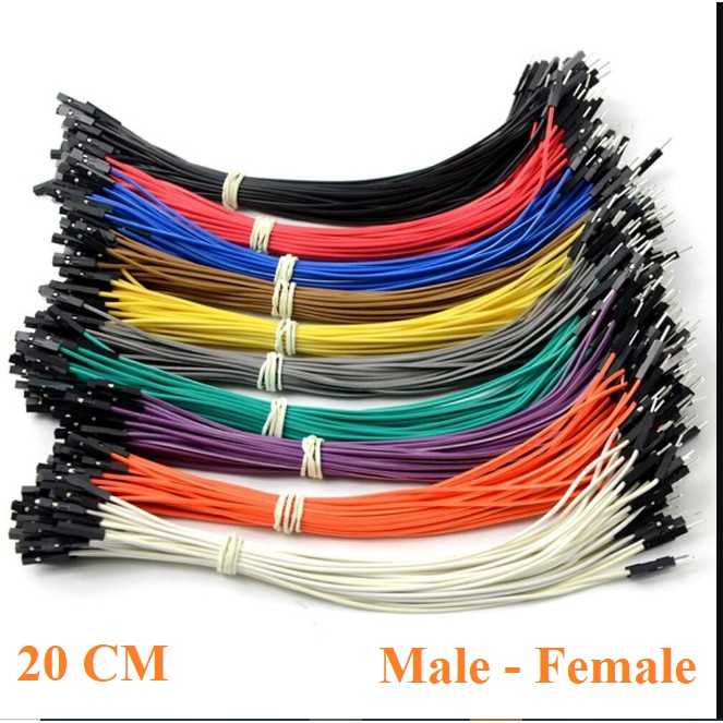 Jual Kabel Jumper Eceran Male Female 1 pc Arduino Pelangi 20cm Rainbow ...