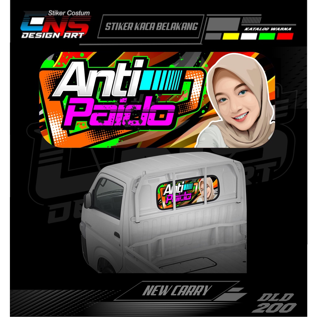 Jual Stiker Kaca Belakang One Way NEW CARRY Pick Up Sticker Cewek Keren ...