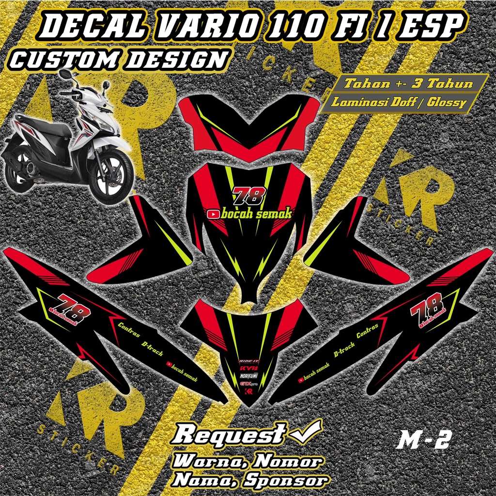 Jual Stiker Decal fullbody Vario 110 fi / esp Custom desain | sticker ...