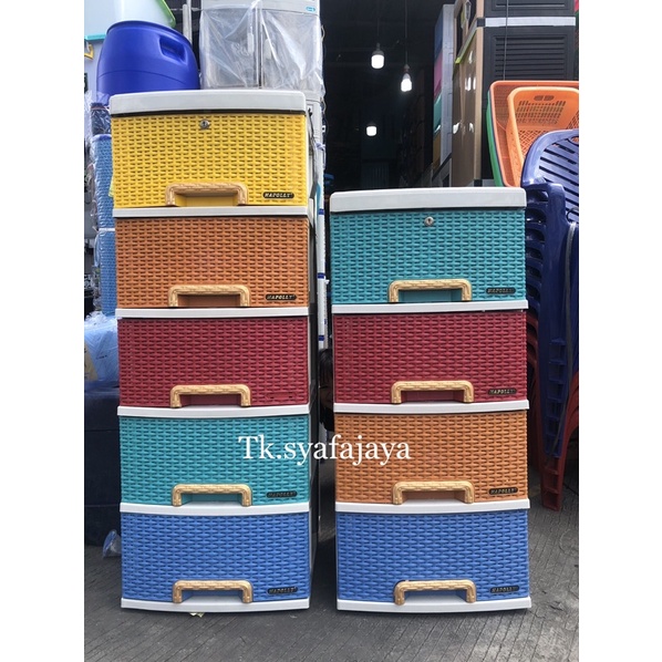 Jual Napolly Lemari Kabinet Laci Container Plastik Susun 4 dan susun 5 ...