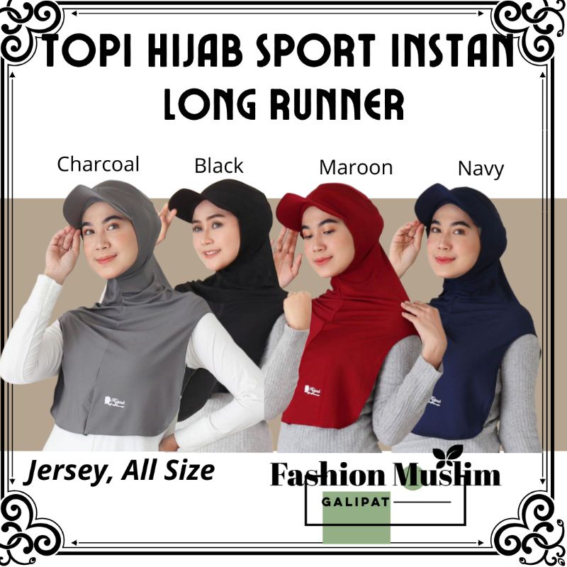 Jual New! Topi Hijab Sport Instant Long Runner | Shopee Indonesia