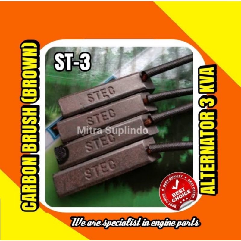 Jual ST3 Carbon brush Brozn 37MM Dinamo Alternator 3 KVA | Shopee Indonesia