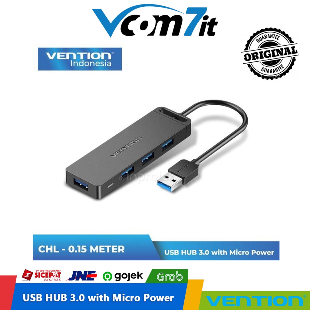 Jual Vention High Speed USB 2.0 3.0 Hub 4 Port for Windows Mac Linux ...