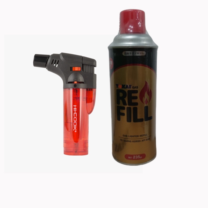 Jual Korek Api Torch Lighter Hi-Cook PLUS isi Gas Tokai 235gr | Shopee ...