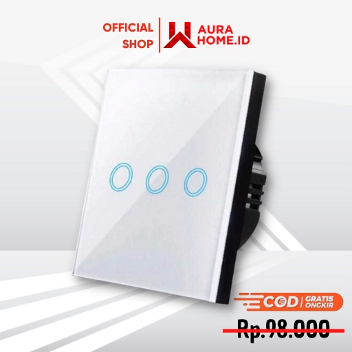 Jual Saklar Lampu Luxury Touch LED Light Panel / Saklar Sakelar Lampu ...