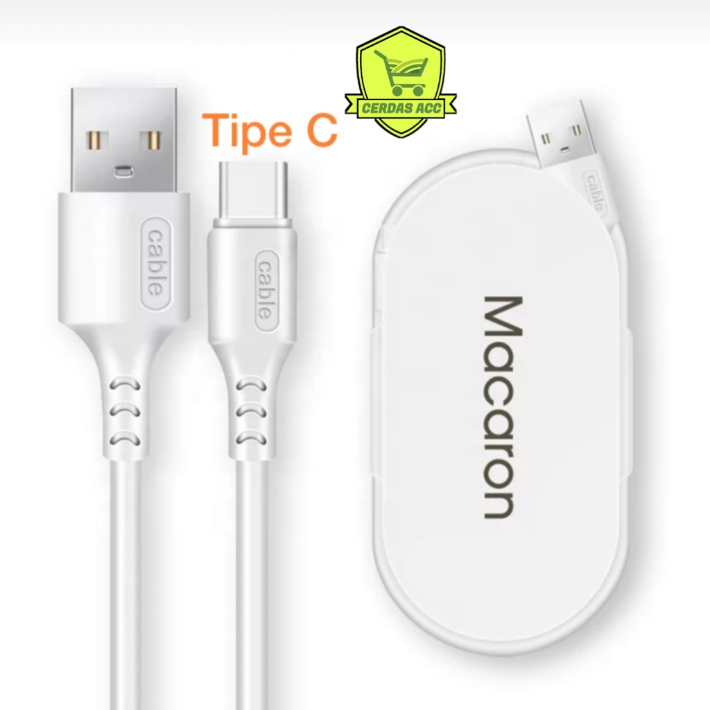 Jual Kabel Data Macaron 100CM TYPE C Fast Charging 2,4A ORIGINAL ...