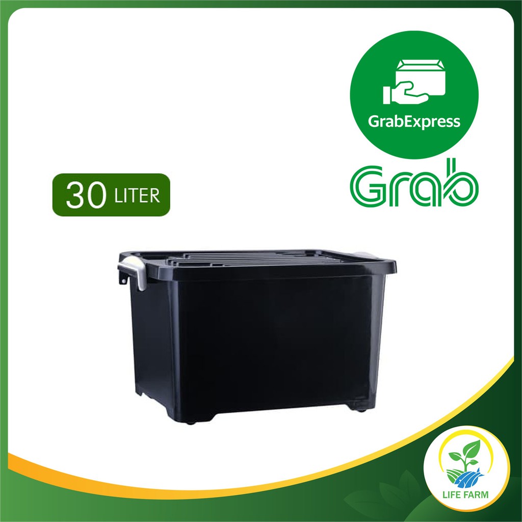 Jual Kontainer Box Hitam 30 Liter Container Wadah Plastik Serbaguna ...
