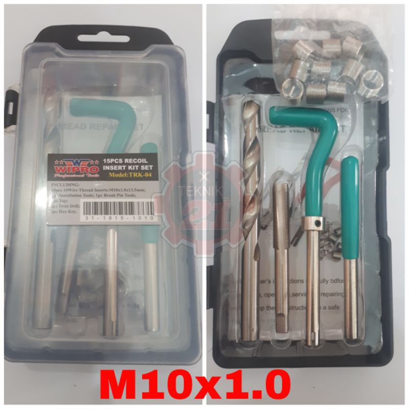 Jual THREAD REPAIR KIT SET RECOIL M10 HELICOIL untuk Drat Slek Dol ...