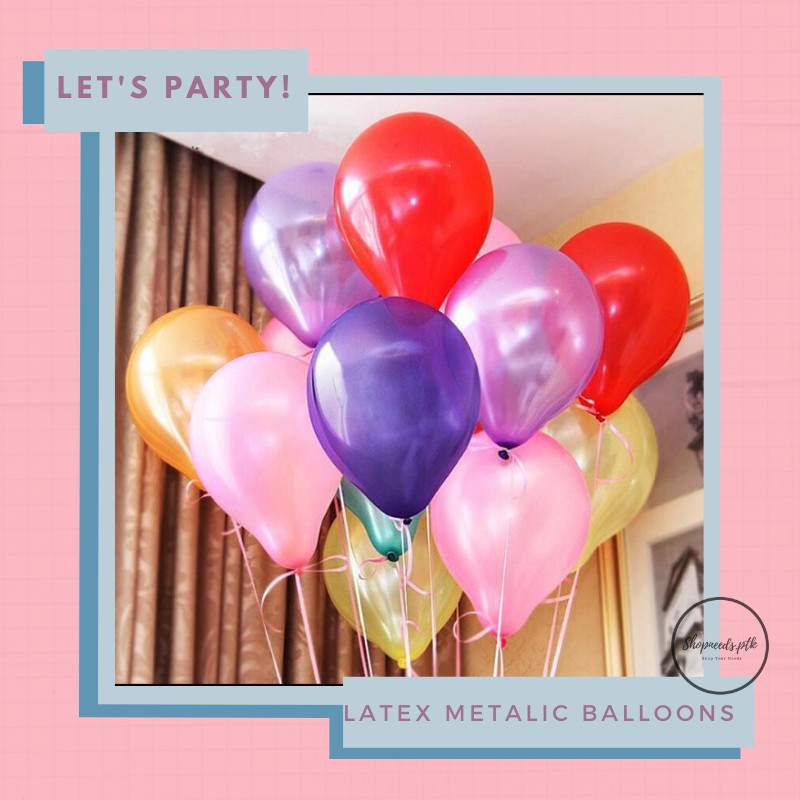 Jual Latex Metalic Balloons / Balon (Birthday Party, Birthday, Pesta ...