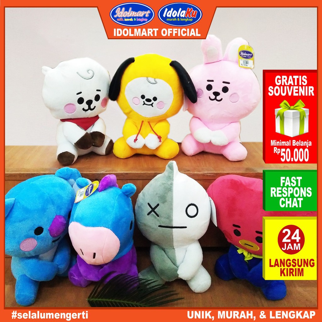 Jual IDOLMART Boneka BTS Unofficial Cooky Tata Chimmy -Boneka Karakter ...