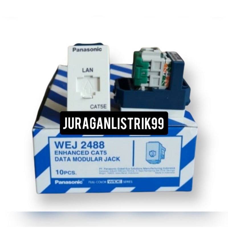 Jual PANASONIC SAKLAR JACK MODUL DATA CAT5E WEJ2488 | Shopee Indonesia