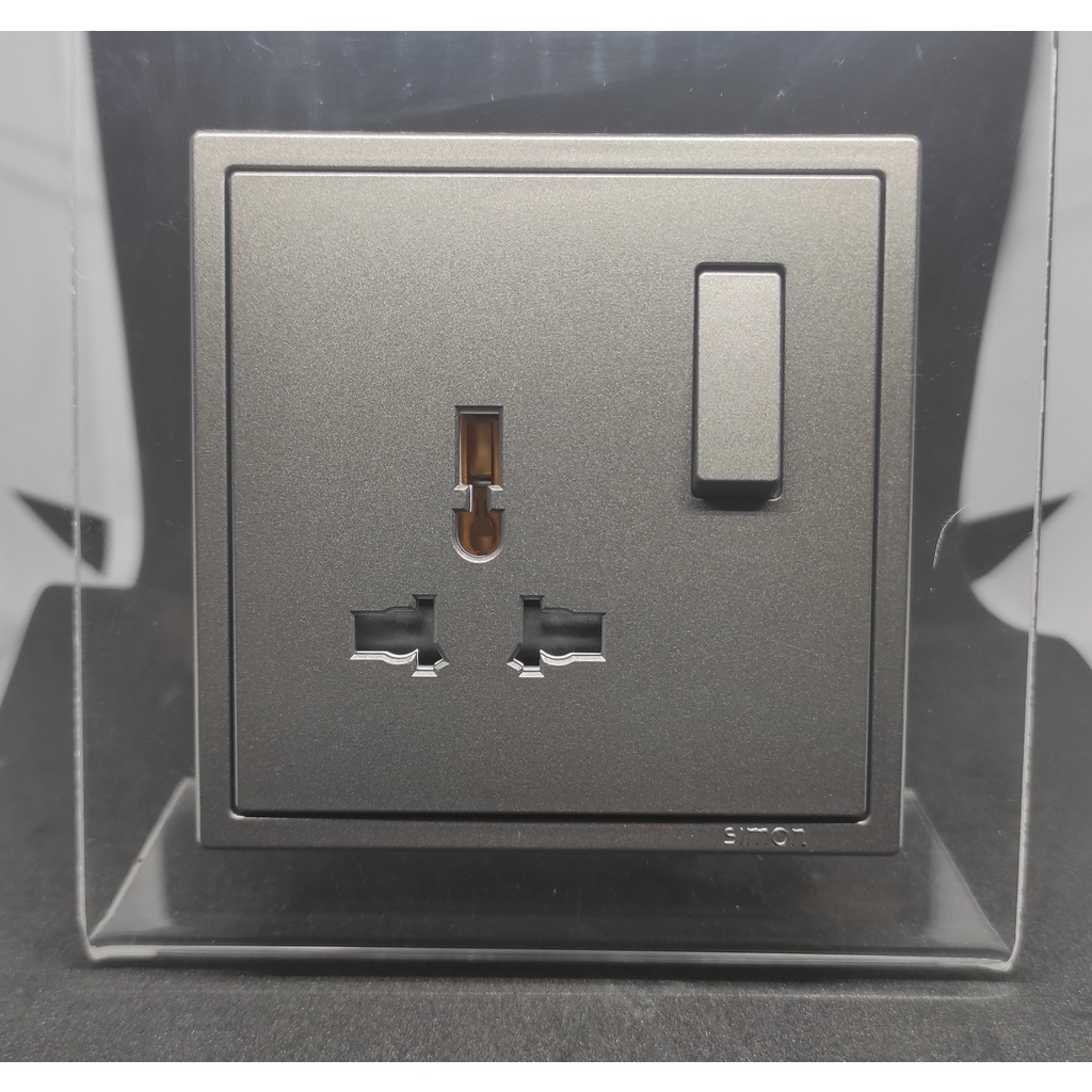 Jual SIMON I7 GREY UNIVERSAL SOCKET W/ SWITCH / MULTI SOCKET WITH ...