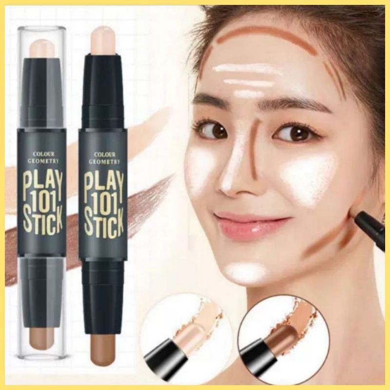 Jual Face Stick 2in1 Concealer & Highlighter Contour Wajah | Shopee ...