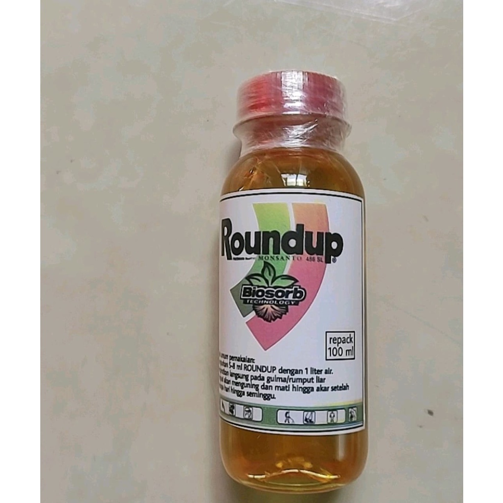 Jual ROUNDUP 486SL 100 ML repack l 200 ML botol herbisida pembasmi ...