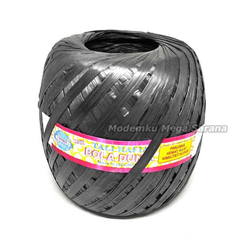 Jual Tali Rafia BOLA DUNIA Kemasan 1Kg Full - Tali Hitam Kuat & Panjang ...