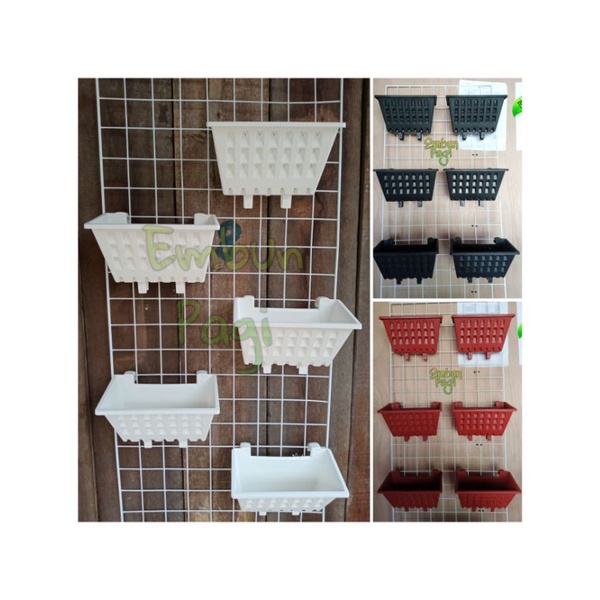 Jual Pot bunga tempel dinding argo 01 putih , coklat , hitam | Shopee ...