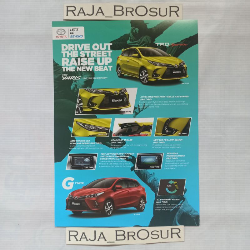 Jual Poster brosur flyer Toyota New Yaris 2020 | Shopee Indonesia