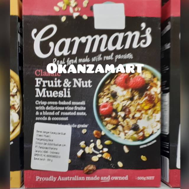 Jual Carman's Carmans Original | Classic Fruit Muesli 500gr | Shopee ...