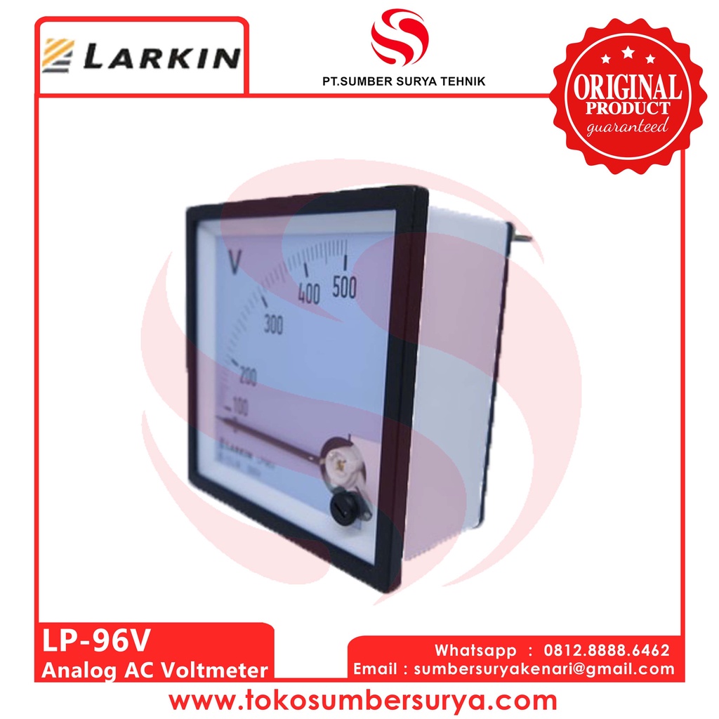 Jual Analog ac voltmeter 0-500 vac class 1.5 LP-96V LARKIN | Shopee ...