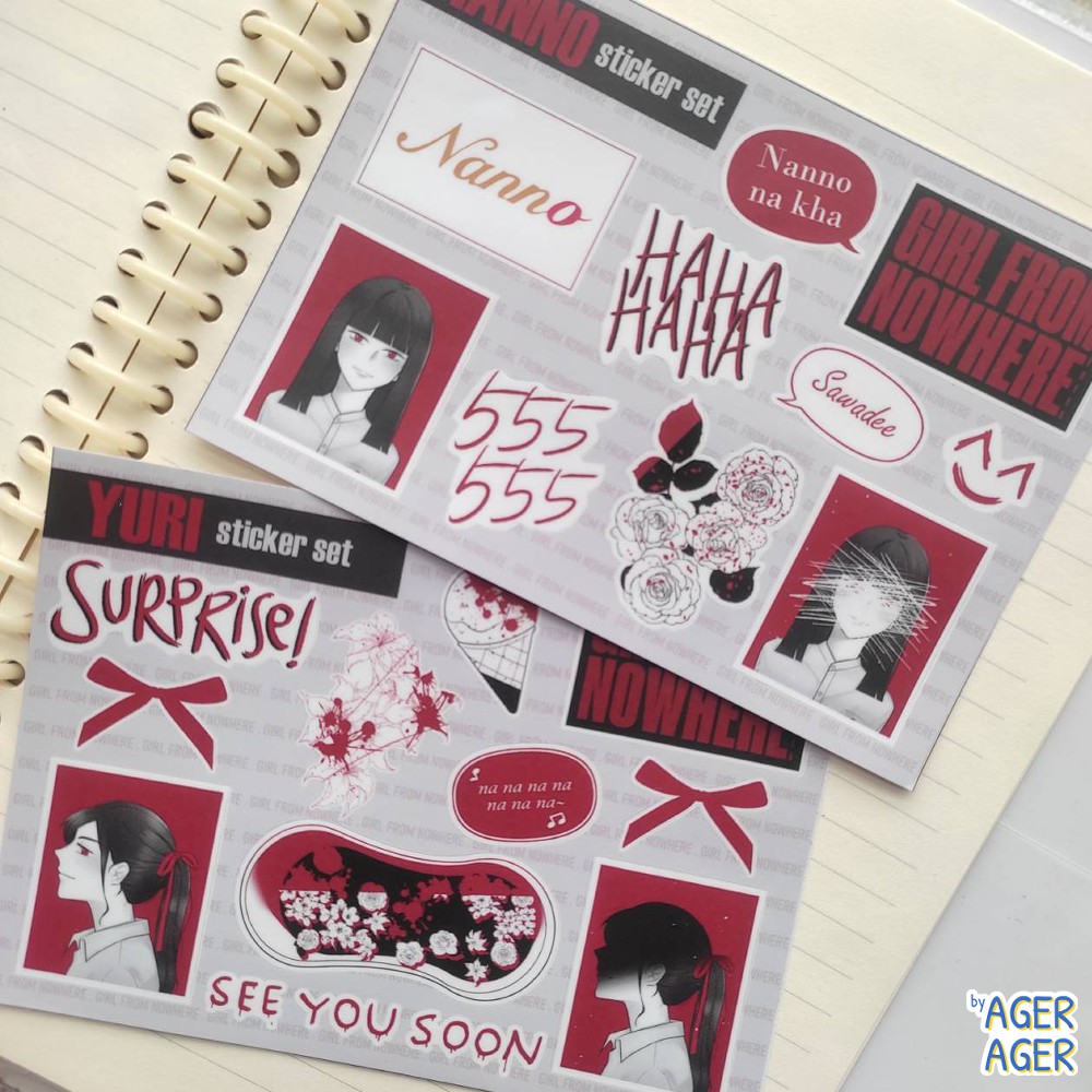 Jual Sticker Set [ NANNO / YURI - Girl From Nowhere ] | Shopee Indonesia