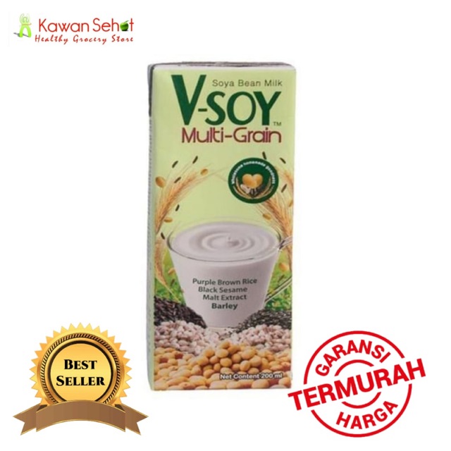 Jual V-Soy Multigrain 200 ml | Vsoy Multigrain | Shopee Indonesia