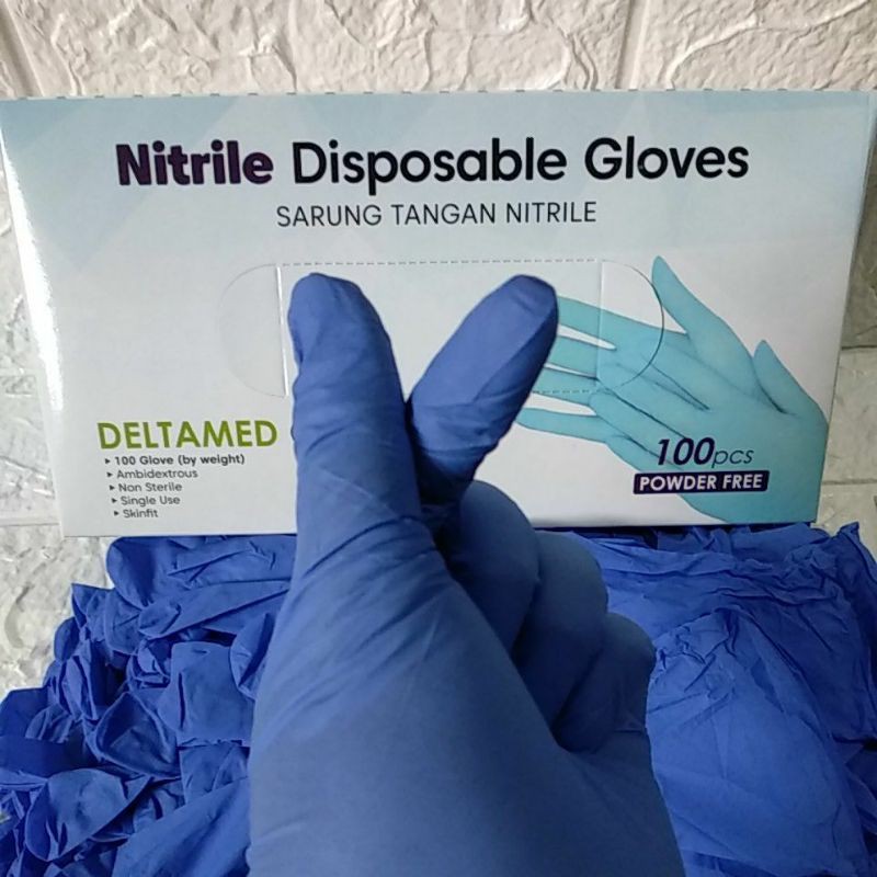 Jual [100 pcs] NITRILE DISPOSABLE/ EXAMINATION/ SARUNG TANGAN MEDIS ...