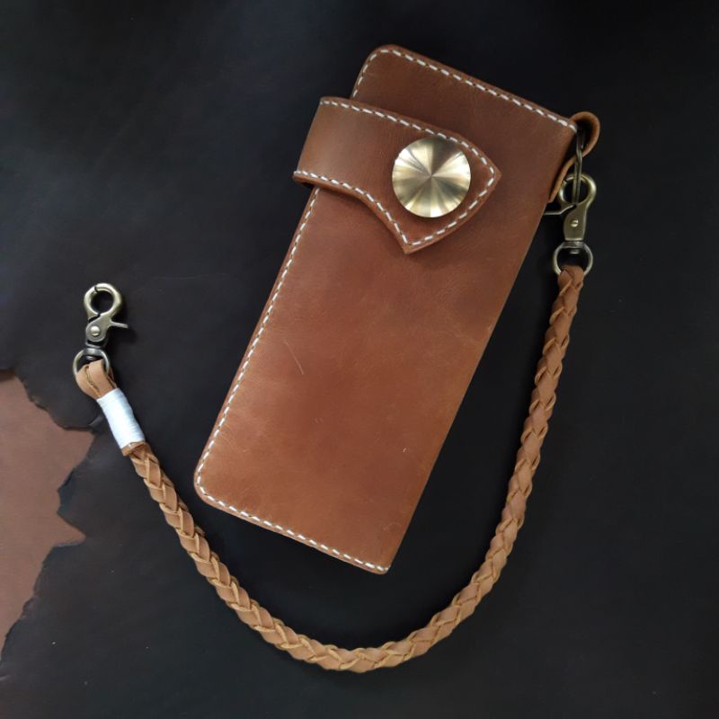 Jual Dompet Kulit Crazyhorse Handmade Dihiasi Dengan Concho Solid Brass ...