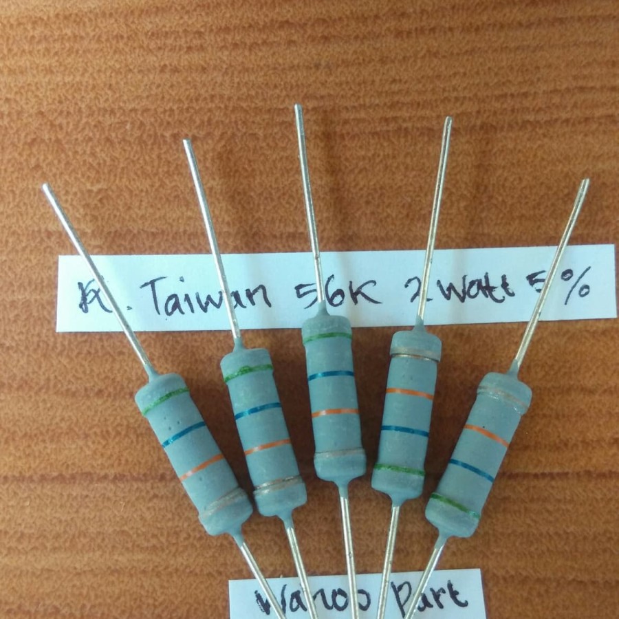 Jual Resistor 56K Taiwan 2 watt 5% harga per 10 pcs | Shopee Indonesia