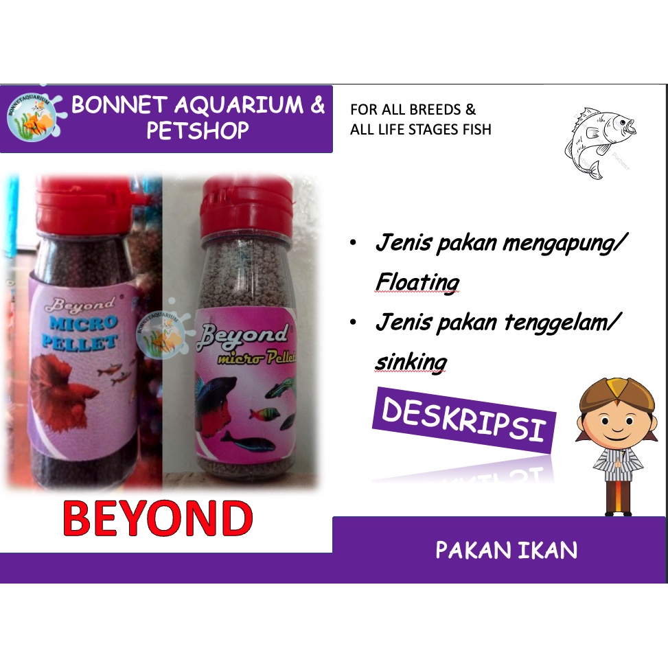 Jual BEYOND MINI MICRO PELLET FLOATING/SINKING PAKAN IKAN GUPPY NEON ...