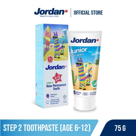 Jual JORDAN MURAH ORAL CARE KIDS TOOTHPASTE STEP 1 / STEP 2 PASTA GIGI ...