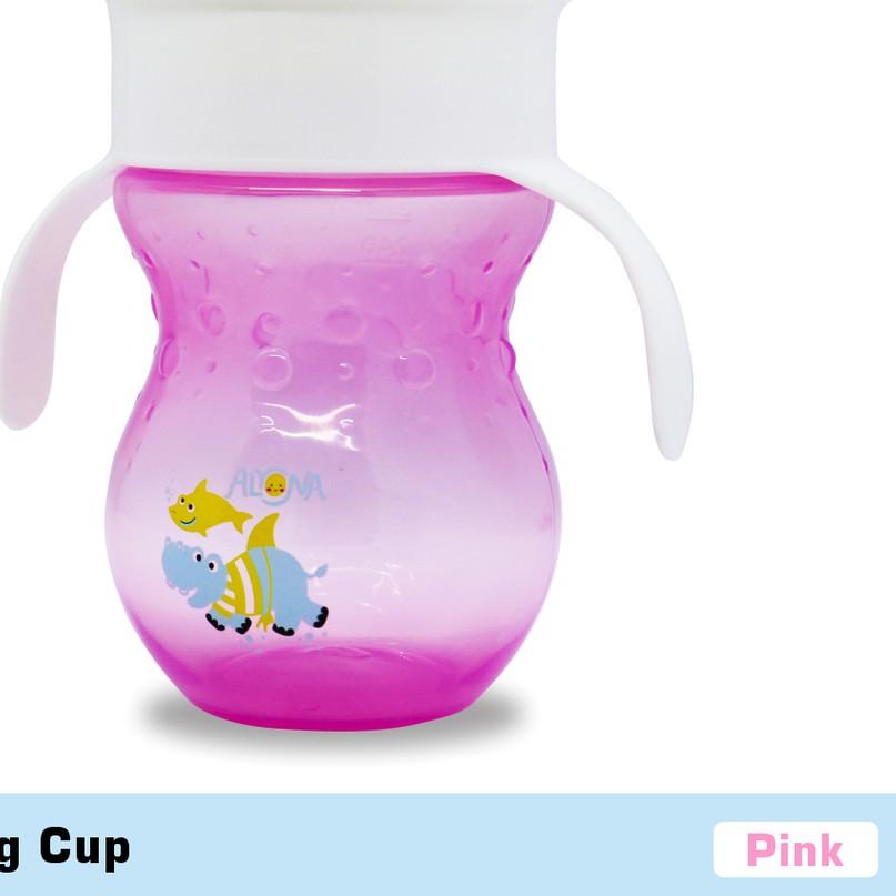 Jual TRAINING CUP ALYONA / 360° SIPPER CUP WITH HANDLE / BOTOL MINUM ...