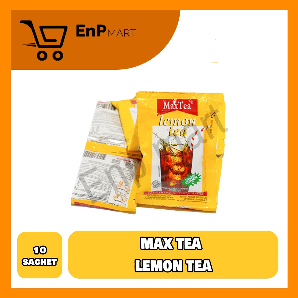 Jual Max Tea Lemon Tea - Minuman Teh Seduh rasa Lemon - 1 Renceng 10 ...