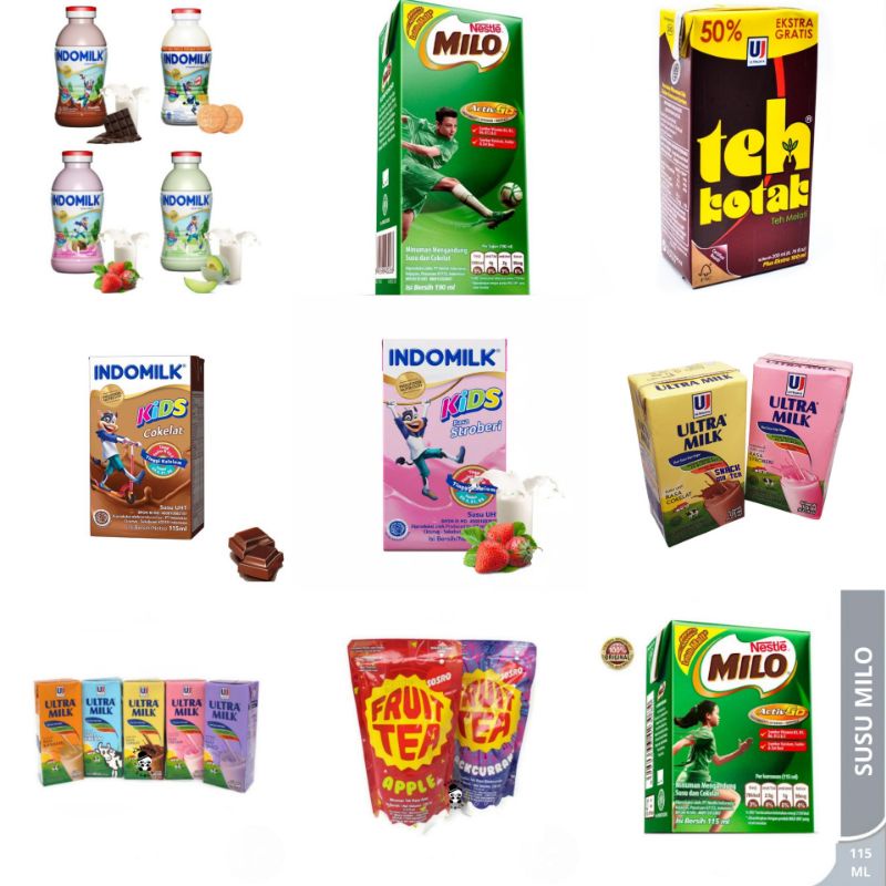 Jual BIJIAN aneka Minuman Milo, Teh Kotak, Fruit tea, Indomilk ...