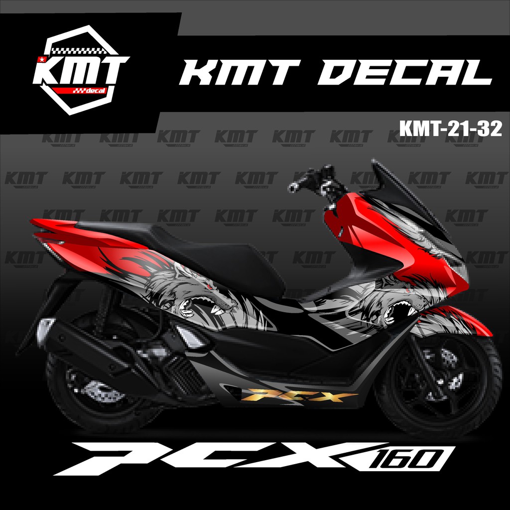 Jual Decal Sticker Honda PCX 160 2021 Fullbody New Desain WOLF KMT.21. ...