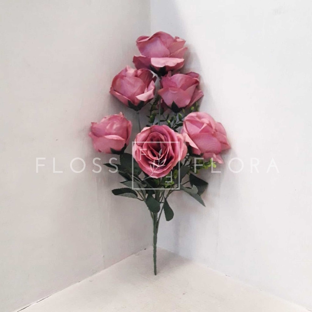Jual Bunga Artificial / Bunga Palsu / Rose Julia x6 | Shopee Indonesia
