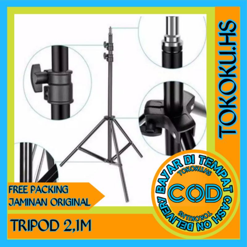 Jual TRIPOD HOLDER FOTO STUDIO STREAMING/TRIPOD/TRIPOD 2,1M/TRIPOD BESI ...
