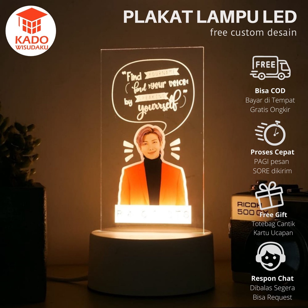 Jual Lampu LED 3D Custom Design | Shopee Indonesia