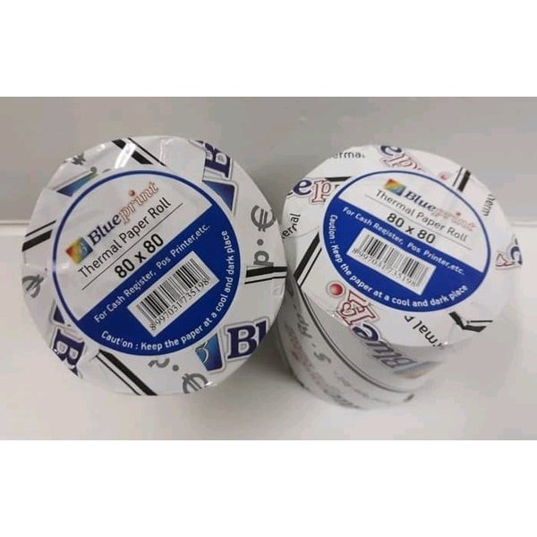 Jual Kertas Thermal 80mm 80x80 Blueprint Thermal Paper Roll | Shopee ...