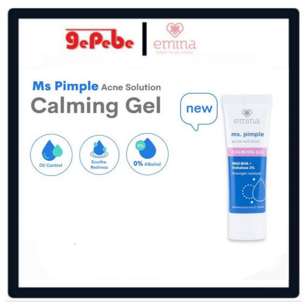 Jual Emina Ms Pimple Acne Solution Calming Gel 20ml | Shopee Indonesia