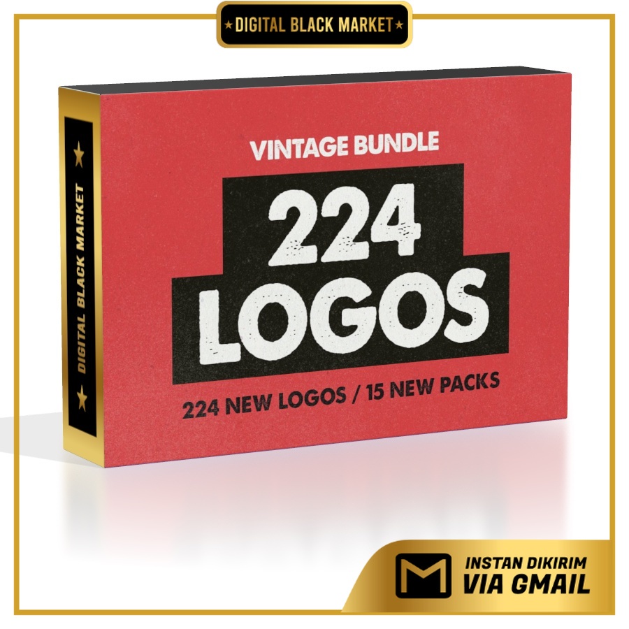 Jual Vintage Bundle 224 Logos Badges - PSD AI EPS | Shopee Indonesia