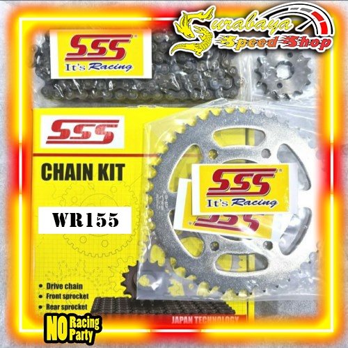 Jual SSS Chain Kit Gear Set Harian Yamaha WR155 WR 155 Lengkap Gear Depan Belakang Rantai ...