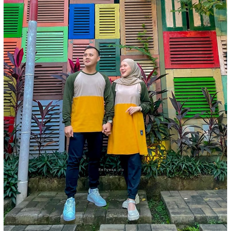 Jual KAOS RAGLAN MIX 3 WARNA / TUNIK MIX 3 WARNA / SET COUPLE KELUARGA ...