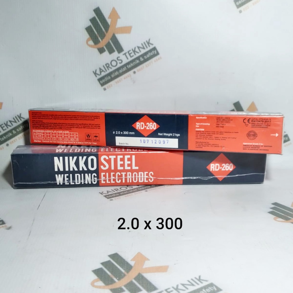 Jual NIKKO KAWAT LAS / WELDING ELECTRODE RD-260 UKURAN 2MM X 300MM PER KG | Shopee Indonesia