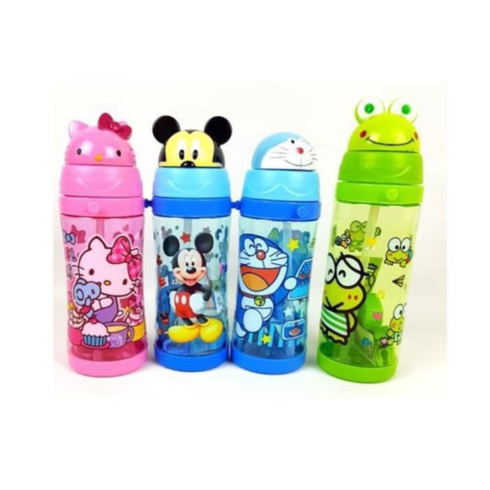 Jual Botol Minum Kepala Karakter Doraemon Hello Kitty Keropi Mickey ...