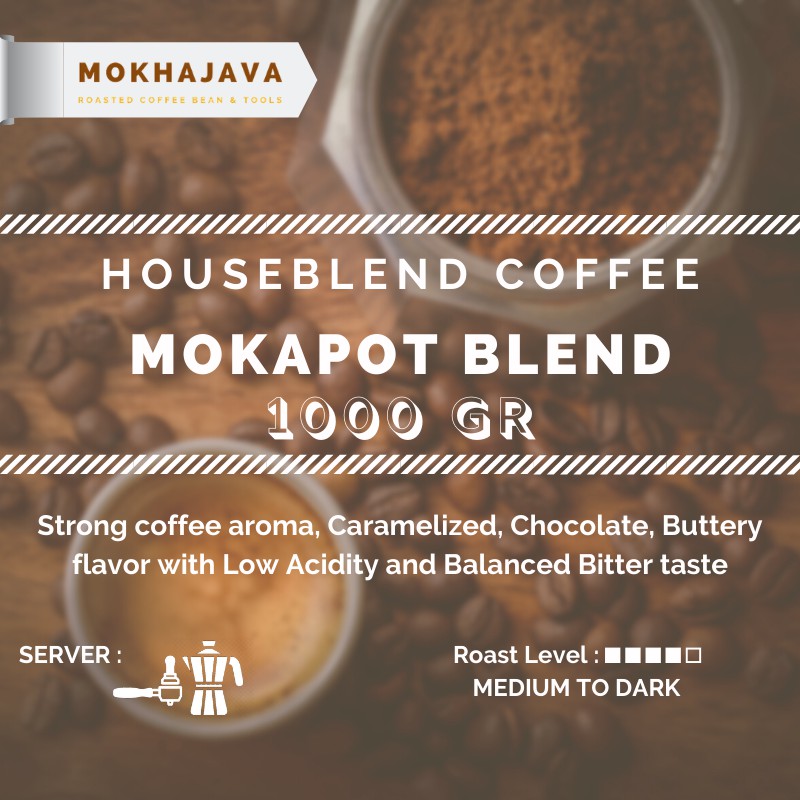 Jual Specialty Mokapot Houseblend Robusta Arabica Coffee Bean 1000gr Biji Kopi Arabika Moka pot ...